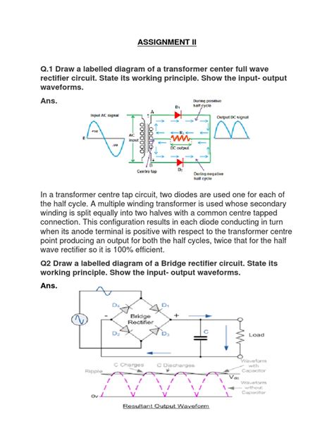 Assignment Ii Pdf Rectifier Diode