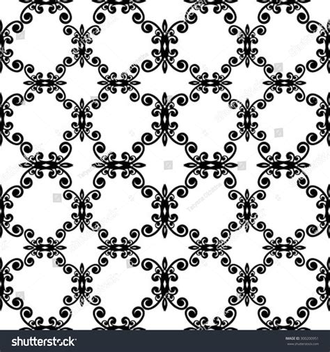 Abstract Black Seamless Curves Pattern On Stock Vector Royalty Free 300200951 Shutterstock