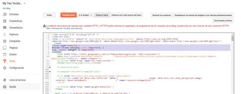 UpTwotoriales Desactivar el navbar o barra de navegación de blogger
