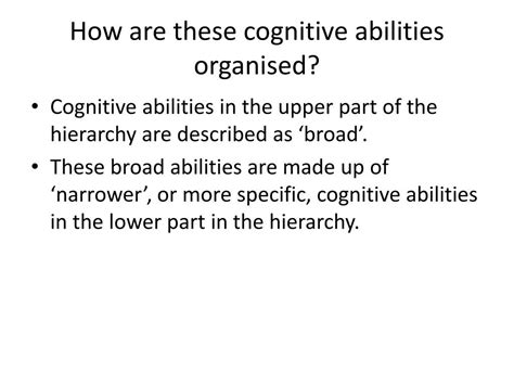 Ppt Cattell Horn Carroll Model Of Psychometric Abilities Powerpoint Presentation Id 2053162
