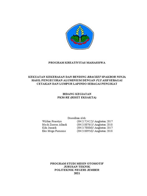 Wildan Prasetyo Teknik Pkm Re Pdf