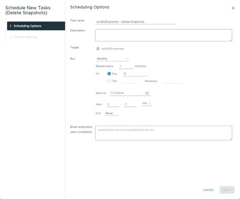New Scheduled Task To Delete Snapshots In Vsphere 80 Update 3 Virtualization Howto