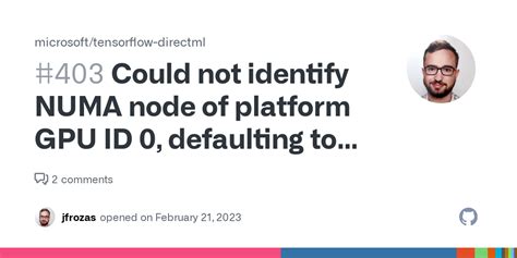could not identify numa node of platform gpu id 0 defaulting to 0