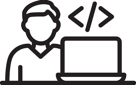 Software Developer Icon Vector Image Suitable For Mobile Apps Web Apps And Print Media