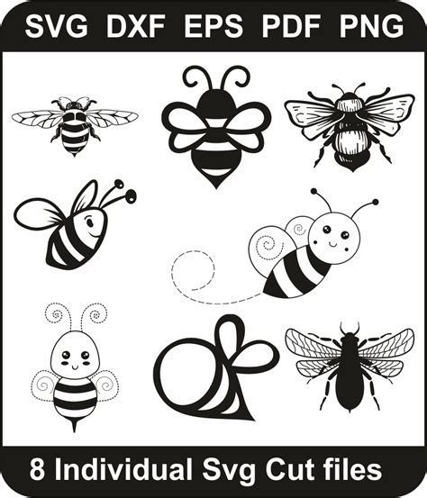 Bee Svg Bundle Honey Bee Png Pack