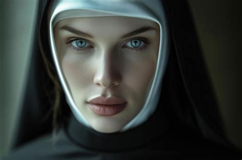 Premium Photo Graceful Beauty Nun Female Generate Ai