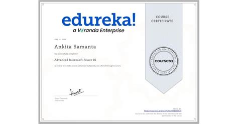 Ankita Samanta On Linkedin Completion Certificate For Advanced Microsoft Power Bi