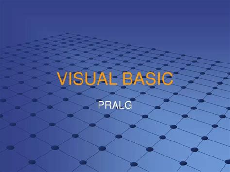 Ppt Visual Basic Powerpoint Presentation Free Download Id4220084