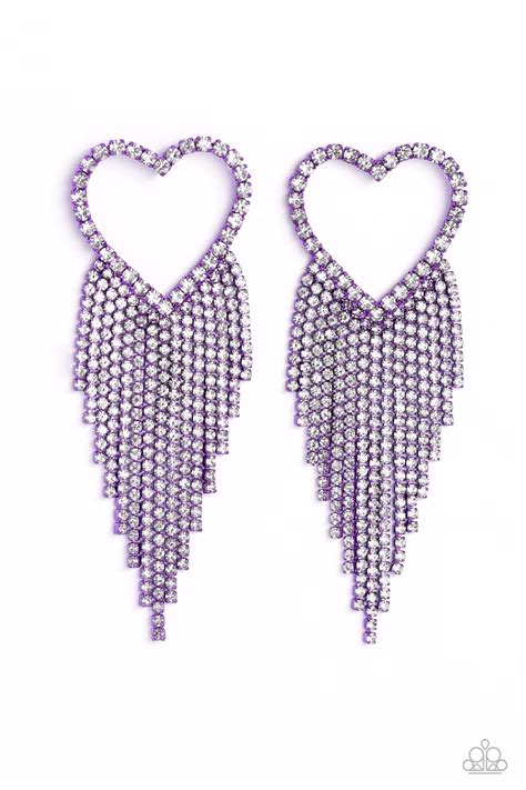 Paparazzi ♥ Sumptuous Sweethearts Purple ♥ Post Earrings