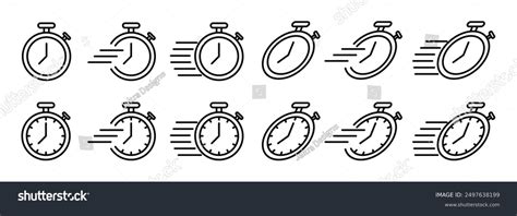Fast Response Time Clock Vector Symbol Stock Vector Royalty Free