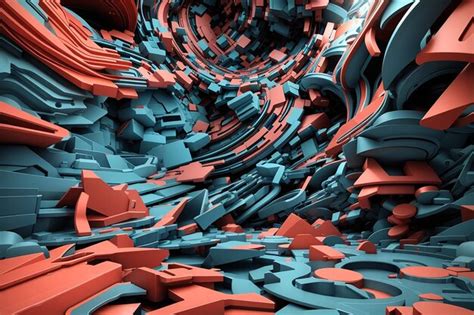 Premium Ai Image 3d Abstract Technology Background