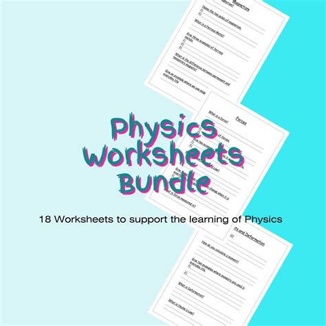 Master Physics Topics With Downloadable Printable Worksheets