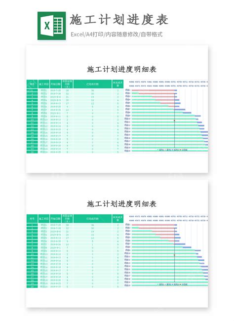 Decoration Construction Schedule Gantt Chart Excel Template Template