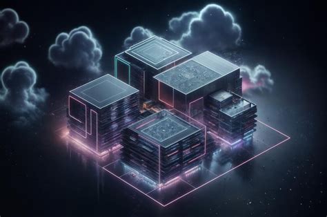 Data Center And Cloud Computing Concept Premium Ai Generated Image