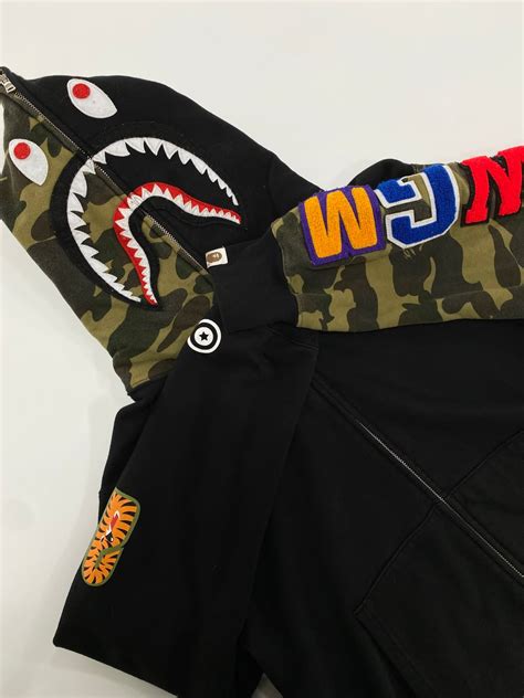 Bape 베이프 하프 카모 샤크 후드 집업 Xl 후루츠패밀리