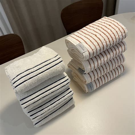 더 그란 수건 아몬드 스트라이프 페이스타월 신혼집 수건 추천 집들이 선물 추천템 Twb 수건 두께 비교 네이버 블로그