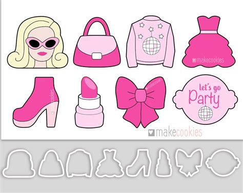 Barbie Inspired Cookie Cutter Set 8 Pcs Etsy