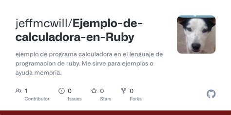 GitHub Jeffmcwill Ejemplo De Calculadora En Ruby Ejemplo De Programa Calculadora En El
