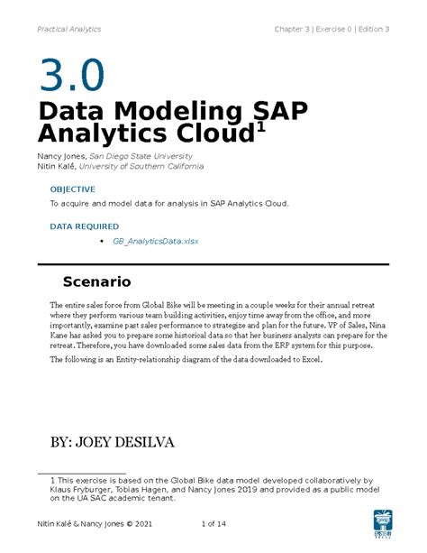30 Data Modeling In Sac 3 Data Modeling Sap Analytics Cloud 1 Nancy
