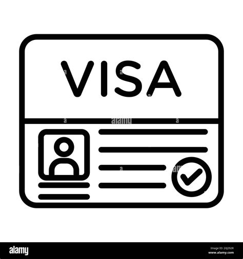 Start Up Visa Icon Linear Logo Mark Set Collection In Black And White