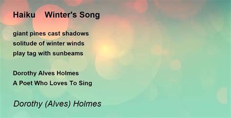 Haiku Poems About Winter