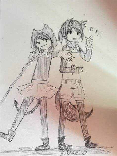 Bendy And Boris Female Human Version By Enaecodia On Deviantart