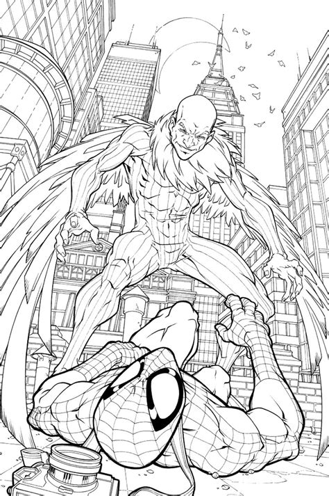 Spider Man Pobarvanka 🕸 Pepelt