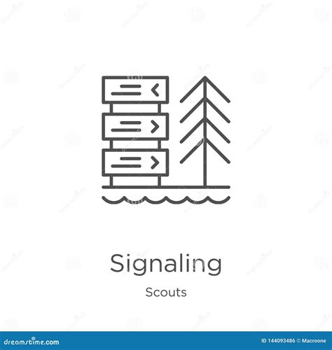 Signaling Icon Vector From Scouts Collection Thin Line Signaling Outline Icon Vector