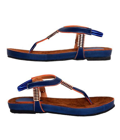 FatDuck Blue Flat Sandals Price In India Buy FatDuck Blue Flat Sandals