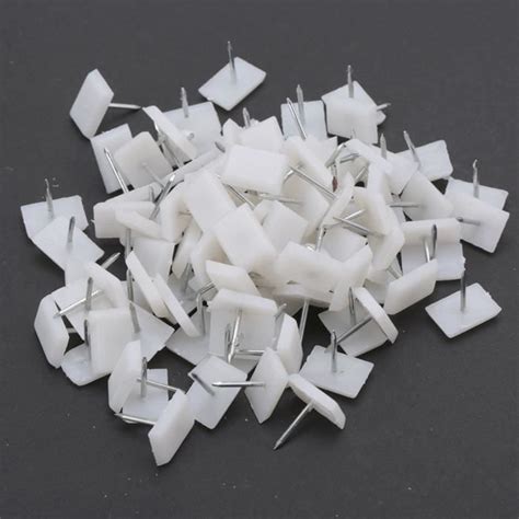 YOSOO Clou de pied de meuble Patins rectangulaires en plastique pour meubles 100 pièces