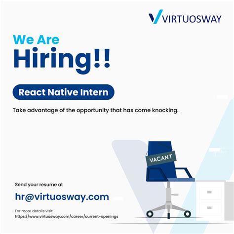 Virtuosway On Linkedin Nodejs Paidinternship Reactnetivedeveloper Hiring Intern