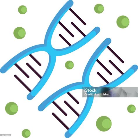 염색체 또는 오토솜 벡터 컬러 아이콘 디자인 생화학 기호 생명 공학 및 생화학 기호 과학 및 엔지니어링 스톡 일러스트레이션 핵산