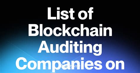 List Of 12 Blockchain Auditing Companies On Cronos 2025