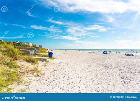 Florida USA September Indian Rocks Beach With Green Grass In Florida USA Editorial