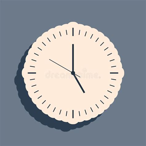 Icône Noire Dhorloge Isolée Sur Le Fond Gris Icône De Temps Long