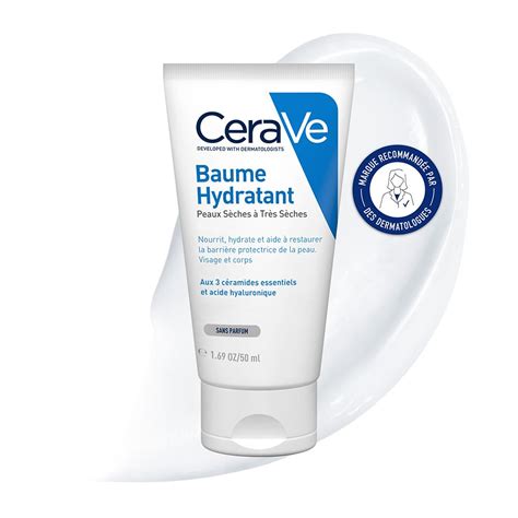 CeraVe Baume Hydratant visage et corps pour les peaux sèches à très