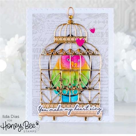 Honey Bee Stamps Lovely Layers Bird Cage Honey Cuts The Foiled Fox