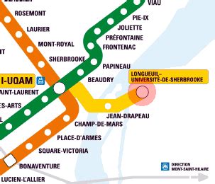 Longueuil Universite De Sherbrooke Station Map Montreal Metro