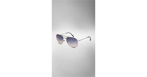 Burberry Foldable Aviator Sunglasses With Check Lenses In Black For Men