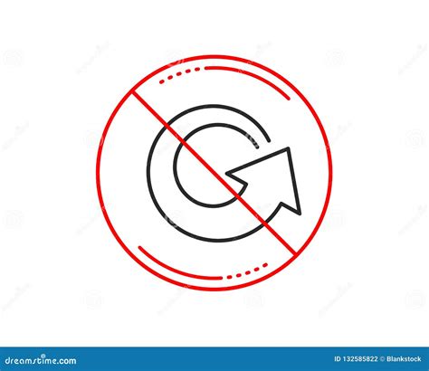 Reload Arrow Line Icon Update Arrowhead Vector Stock Vector