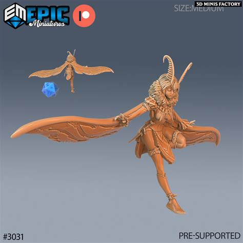 Moth Girl Landing From Epic Miniatures Eternal Fungi Infantry