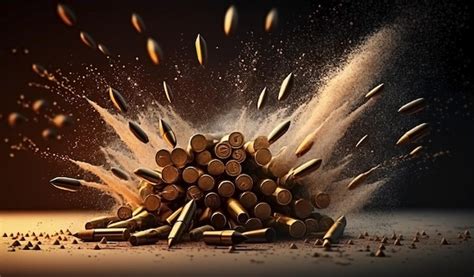 Pistol And Machine Gun Bullets Generative Ai Premium Ai Generated Image