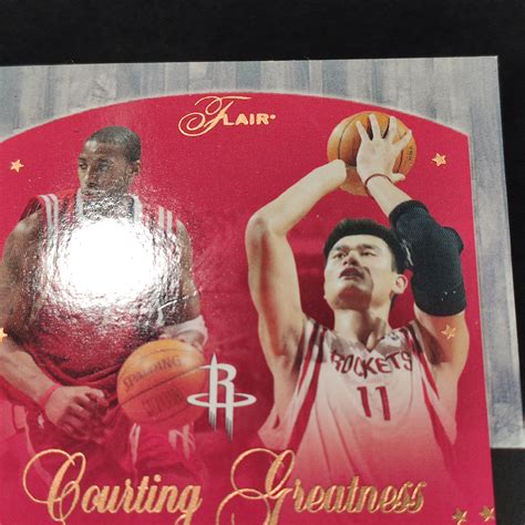 【大腿代卖预付80】姚明 麦克格雷迪 麦迪 2004 05 Fleer Flair Courting Greatness 双人 球衣料实物料