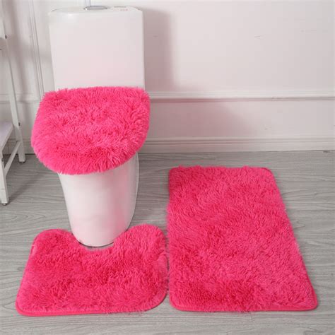 Yulier 3 Piece Bathroom Rug Set Clearance Super Soft Plush Shaggy
