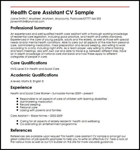 Healthcare Cv Template