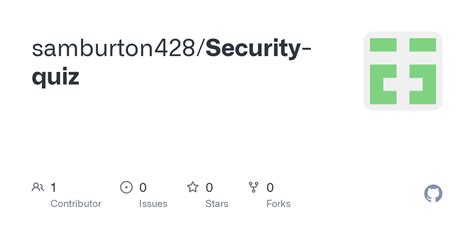 Github Samburton428security Quiz