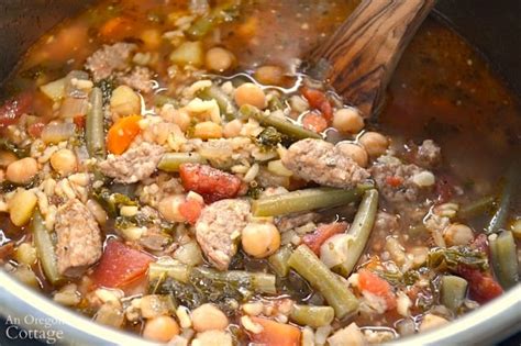 Slow Cooker Italian Sausage Vegetable Soup Or Instant Pot An Oregon Cottage