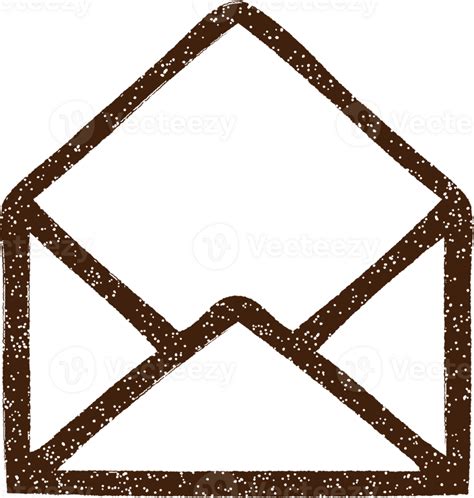 Empty Envelope Charcoal Drawing 45022771 Png