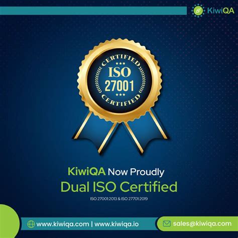 Niranjan Limbachiya On Linkedin Kiwiqa Iso27001 Iso27701 Datasecurity Softwaretesting