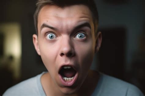 Premium Ai Image A Young Man Looking Voraciously At A Camera With His